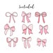 Coquette Pink Bows Clipart Ribbon Clipart Fashion Clipart Soft Girl ...