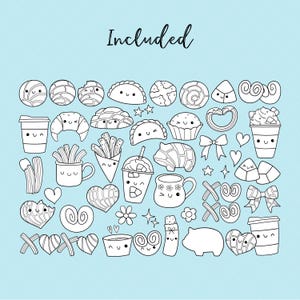 Mexican Pan Dulce Digital Stamp Mexican Sweet Bread Png Doodle Dessert ...