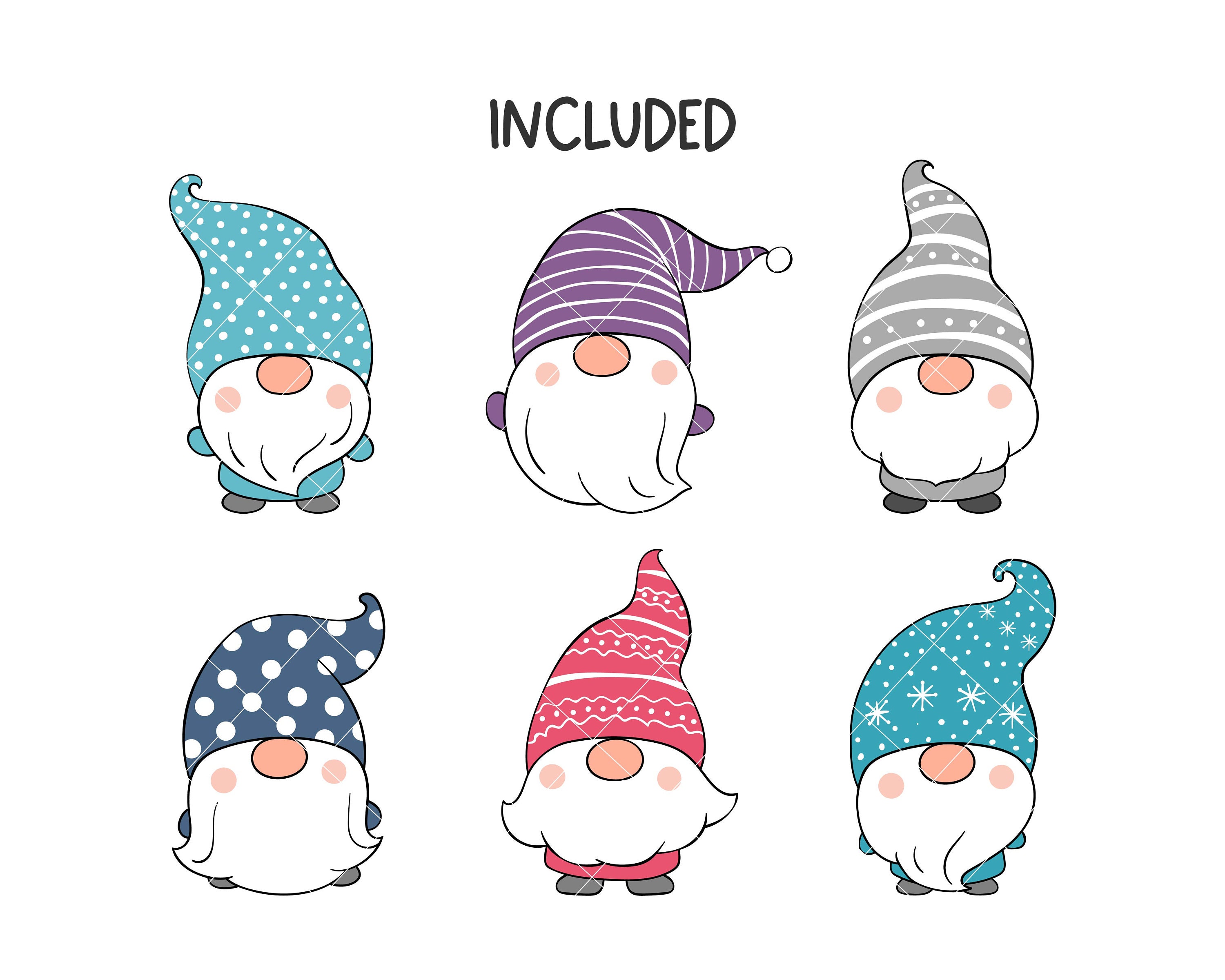 Cute Gnome Winter clipart Winter clipart Gnome clipart Gnome | Etsy