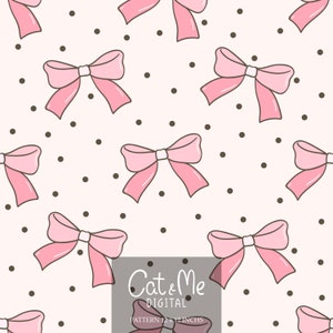 Pink Coquette Bows Pattern Ribbon Seamless Soft Girl Pattern Coquette ...