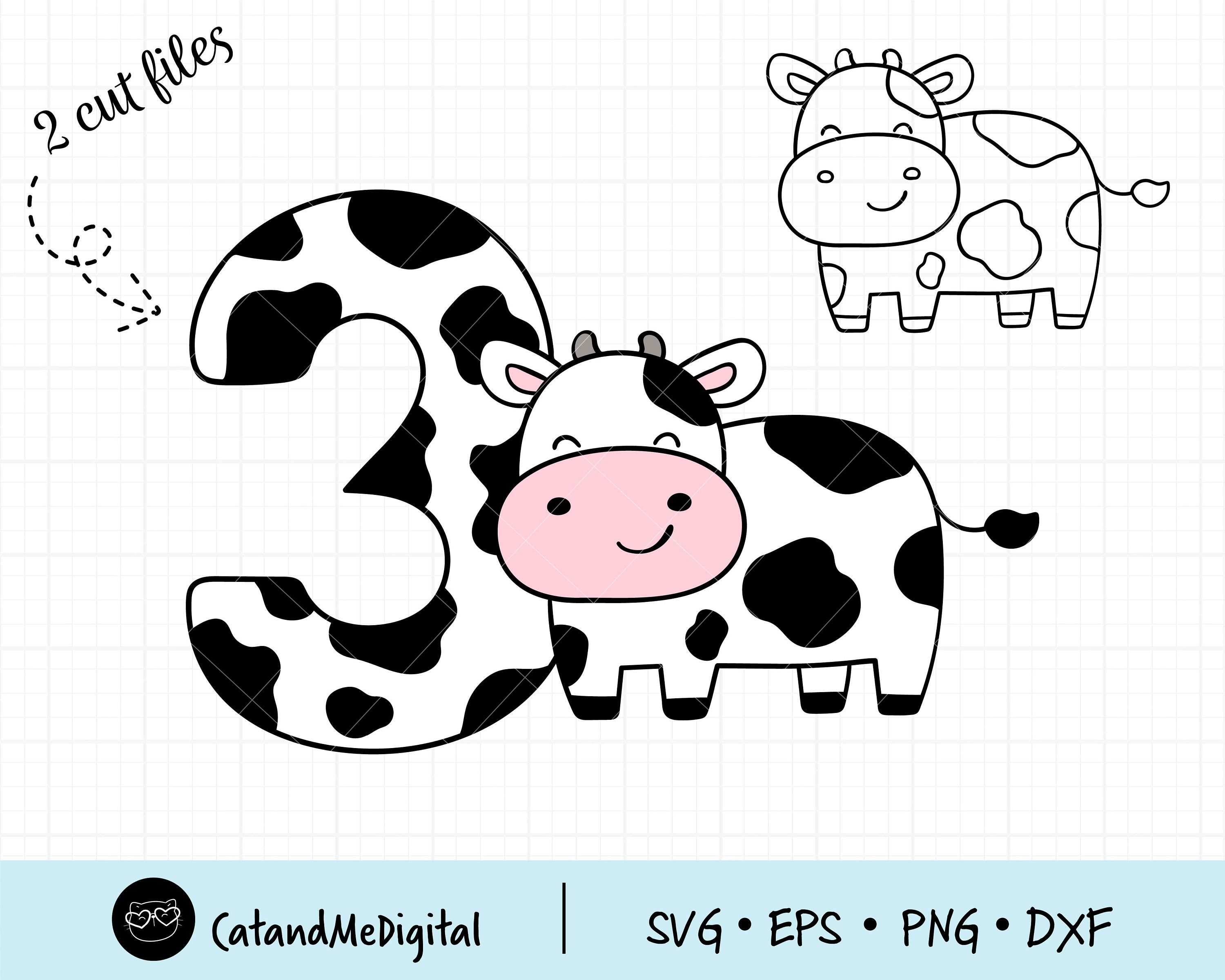 Cow Birthday Svg Third Birthday Svg Birthday Boy Girl Kid Cow Svg Kids ...