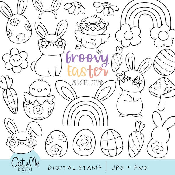 Easter Bunny Stamp - Etsy