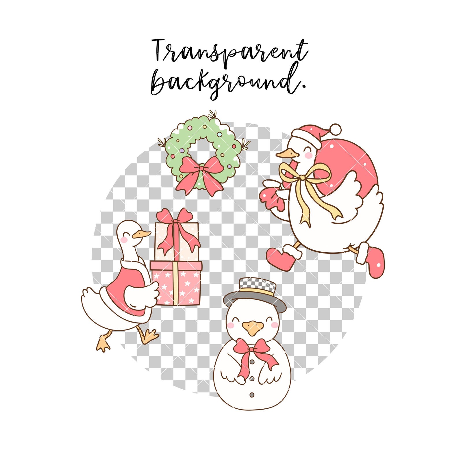 Christmas Goose Clipart Winter Goose Png Silly Goose Clipart Cozy ...