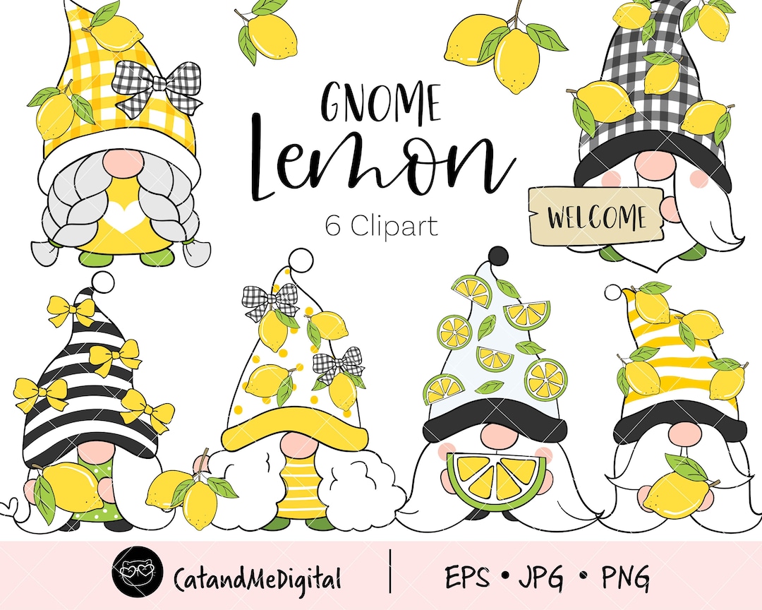 Lemon Gnome Clipart Lemonade Lemon Png Summer Gnomes Fruits Clipart ...