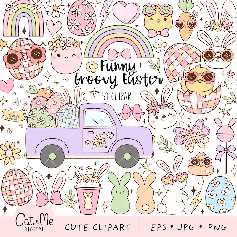 Funny Easter Clipart - Etsy