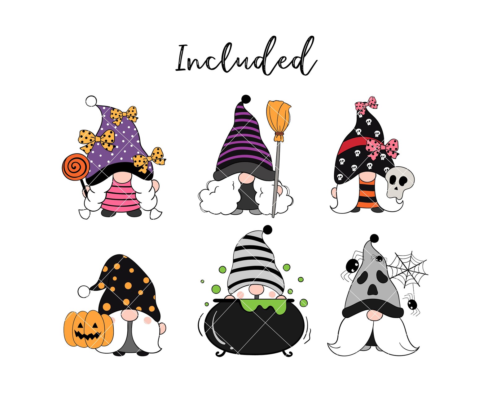 Gnome Halloween clipart Fall gnomes clipart Halloween clipart | Etsy