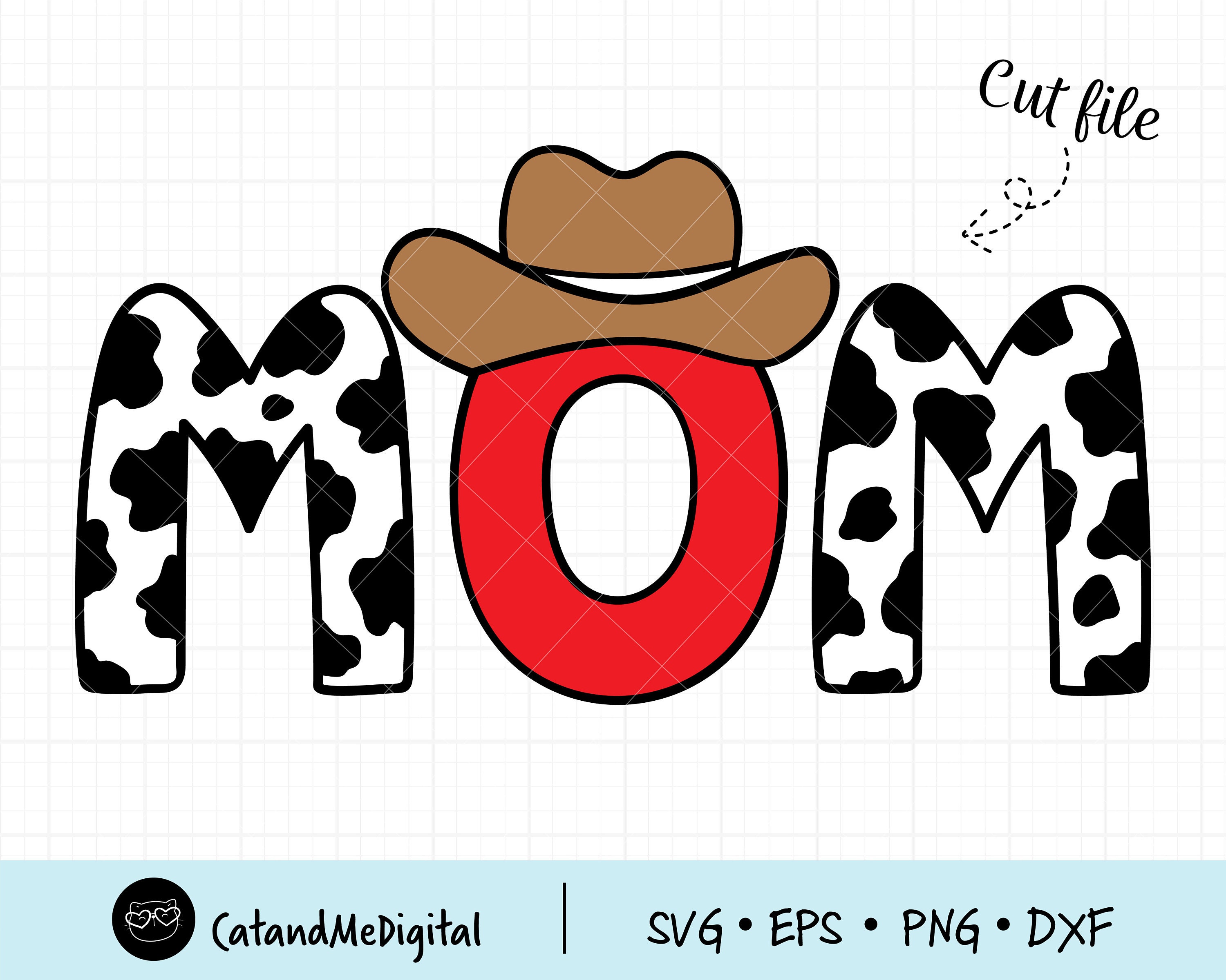 Mom Cowboy Svg Cowboy Svg Cow Print Svg Farm Animal Clipart Farm ...