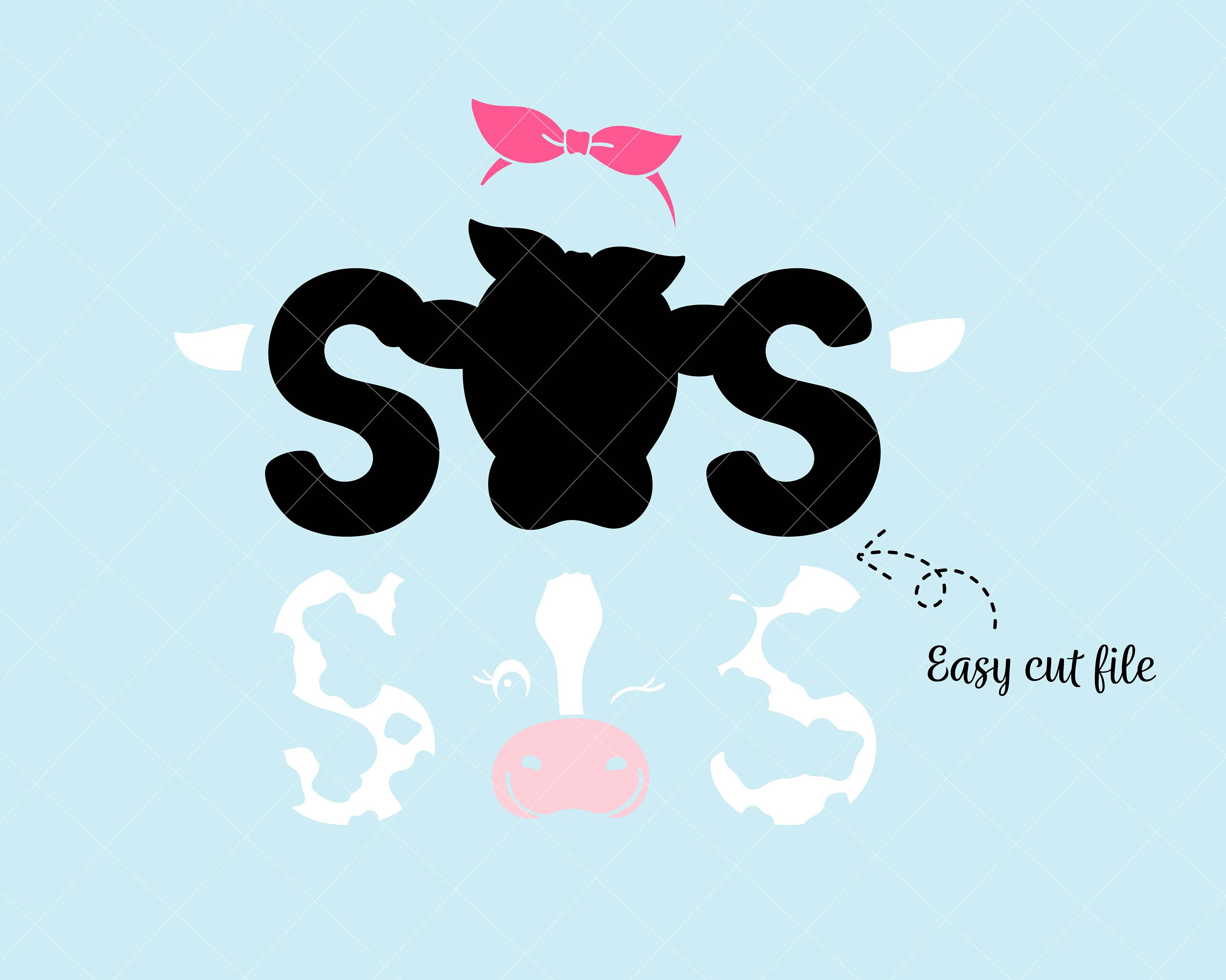 Koe svg Koe zus Svg Koe met bandana svg Koe zus svg Koe clipart Cowgirl ...