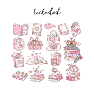 Valentine Bookish Clipart Groovy Bookish Png Cozy Readers Png Cozy ...