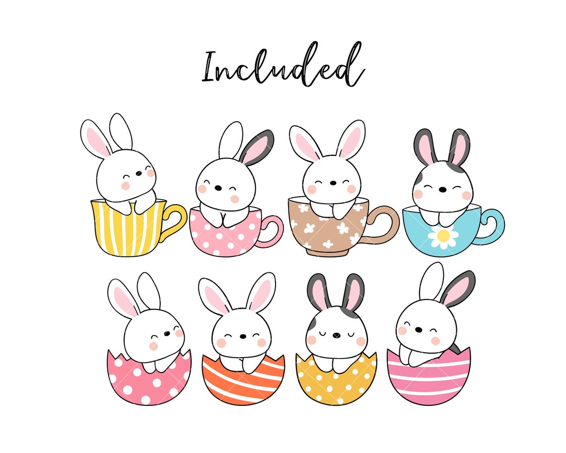 Bunny Easter Clipart Easter Clipart Baby Bunny Png Bunny - Etsy