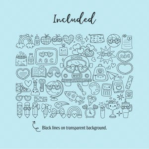 Doodle School Valentine Digital Stamp Outline Teacher Valentine Png ...