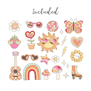 Retro Groovy Clipart Stay Groovy Png Hippie Power Flower Png Trendy ...