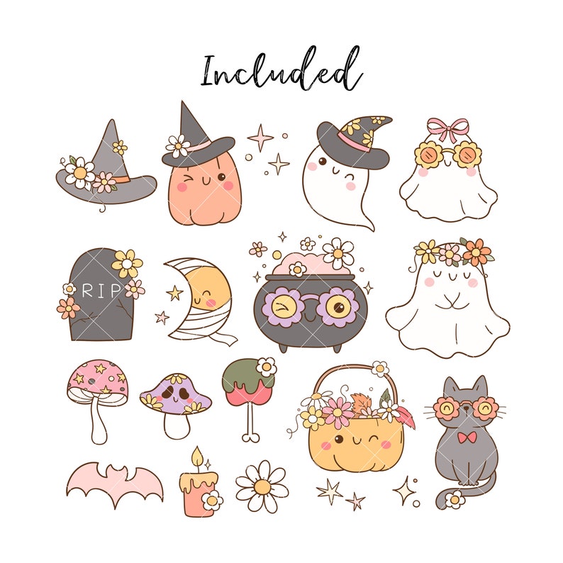 Groovy Halloween Clipart Retro Disco Halloween Png Retro Fall Png ...
