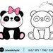 Baby Panda Svg Panda Girl Svg Panda Clipart Panda With Bow - Etsy