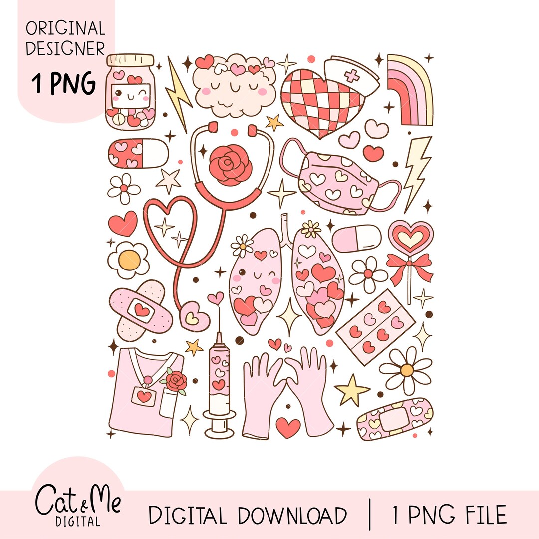 Retro Valentine Nurse Png Groovy Valentine Png Nurse Life Png Hippie ...