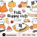Fall Cat Clipart Cat Clipart Pumpkin Clipart Fall Autumn Clipart Cat ...
