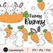 Bunny Spring Clipart Easter Clipart Baby Bunny Png Bunny With Carrot ...