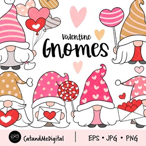 Valentine Gnome Clipart Gnome Clipart Valentine Clipart Love Heart ...