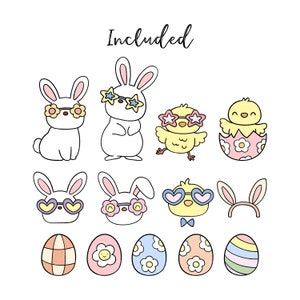 Groovy Easter Clipart Retro Easter Clipart Animal Easter Png Spring ...