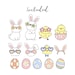 Groovy Easter Clipart Retro Easter Clipart Animal Easter Png Spring ...