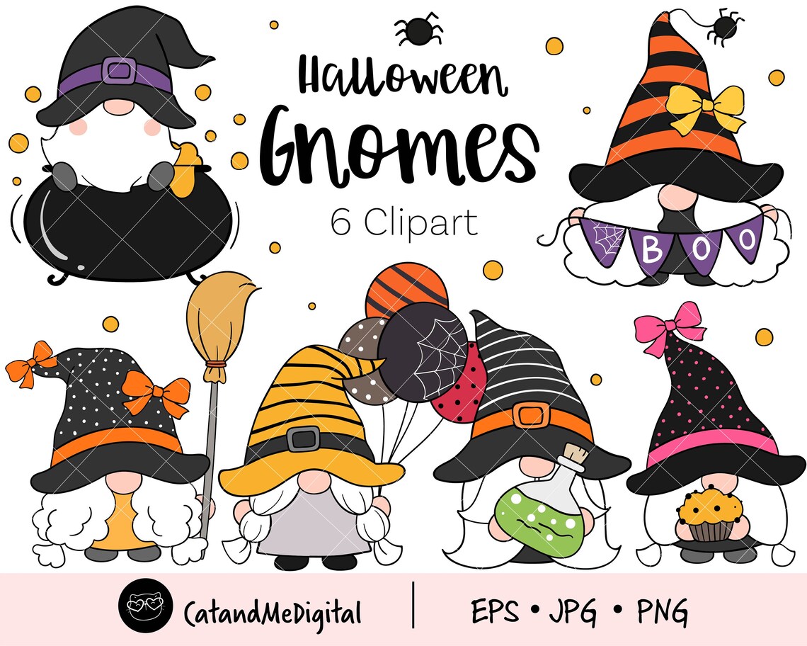Halloween Gnome Clipart Fall Gnomes Clipart Halloween Clipart - Etsy