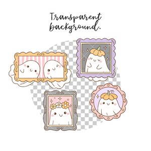Pastel Ghost Frames Clipart Halloween Clipart Cute Ghost Png Ghost ...