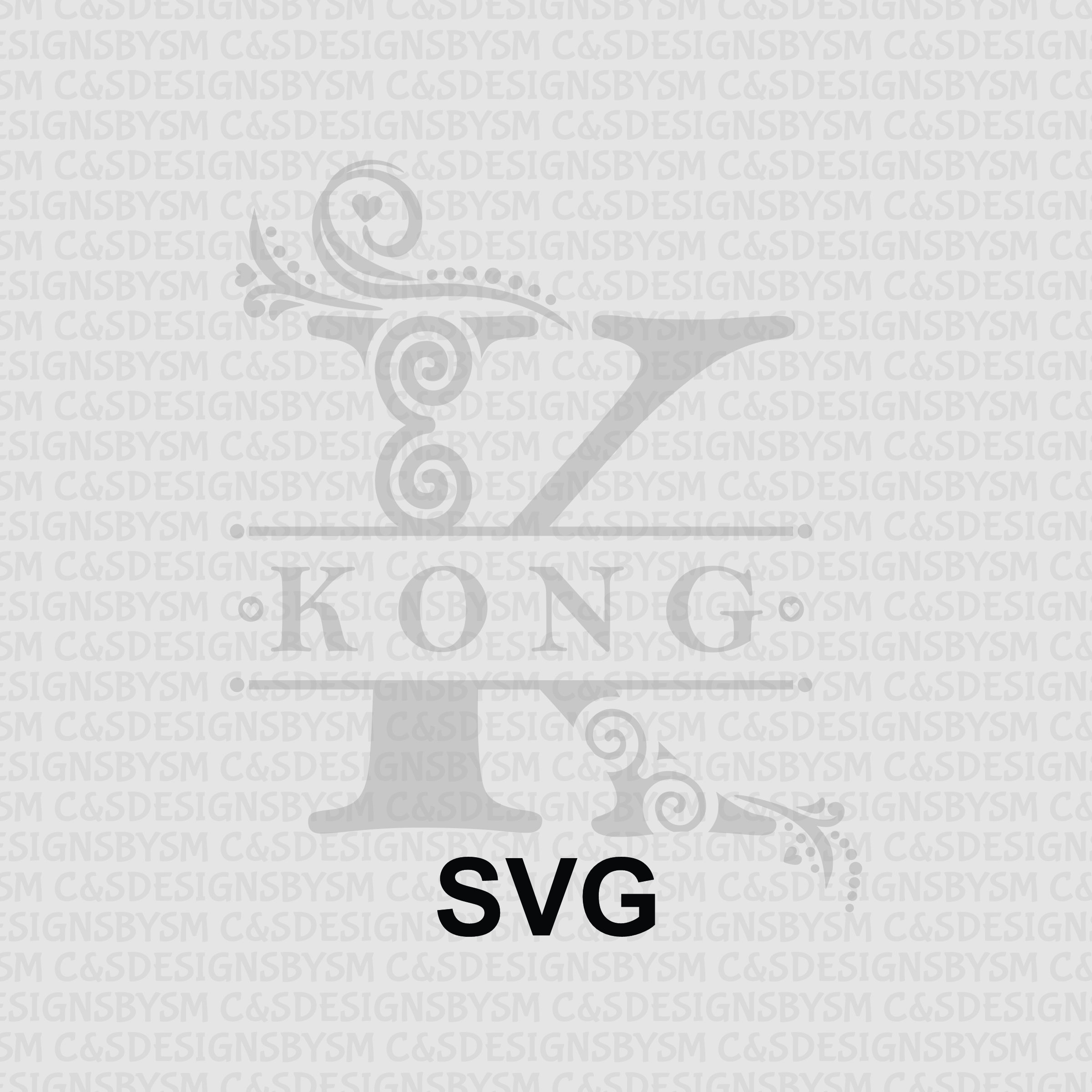 Hmong Kong/koo Clan Split Monogram SVG - Etsy