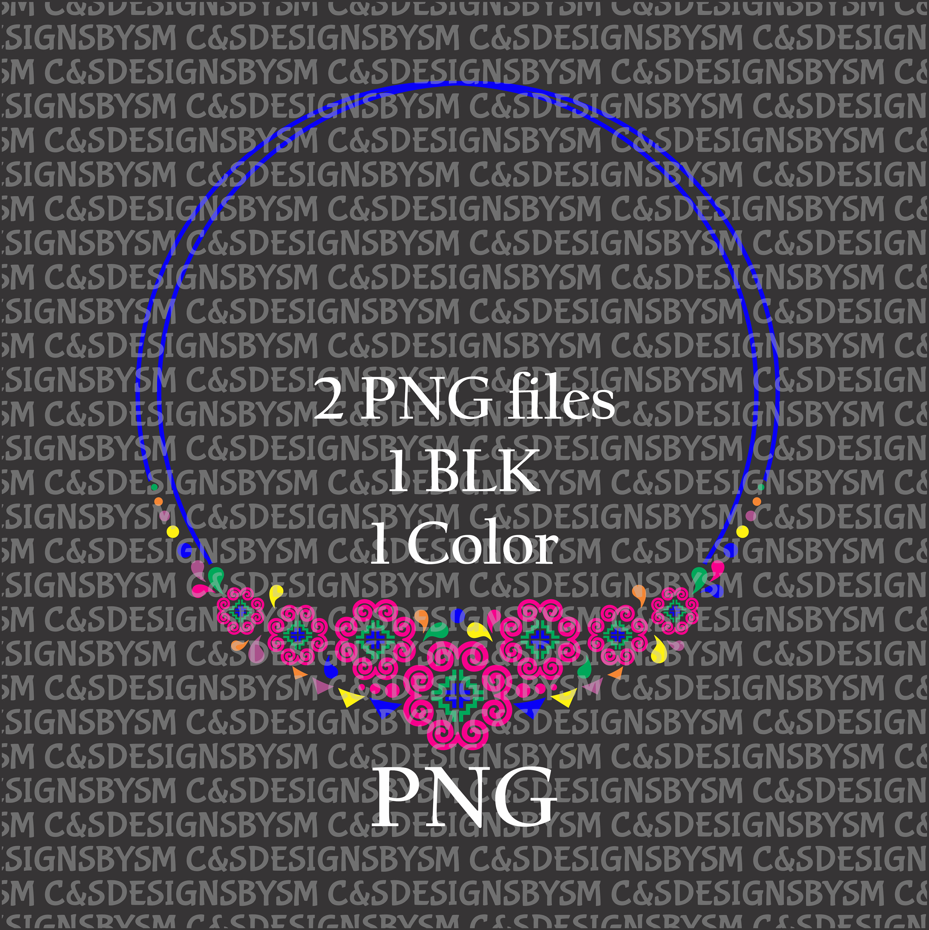 Hmong Inspired Circle Frame SVG PNG - CF2 - Etsy