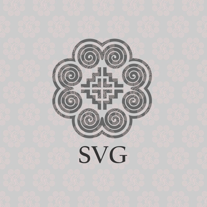 Hmong Motif Elephant Foot Print Set Set of 3 - Etsy