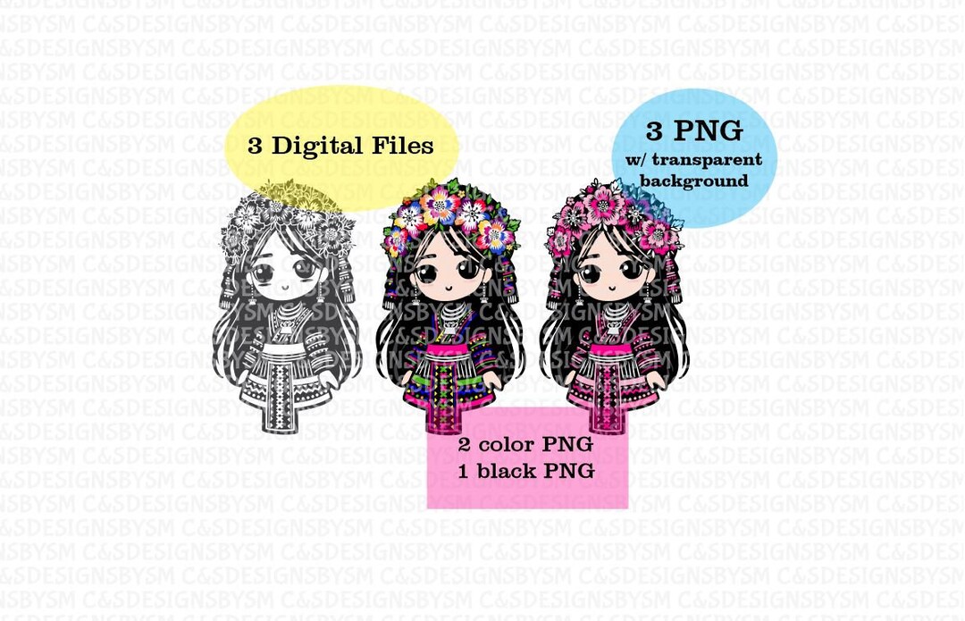 Hmong Girl With Lis Loos Hat DIGITAL FILES - Etsy