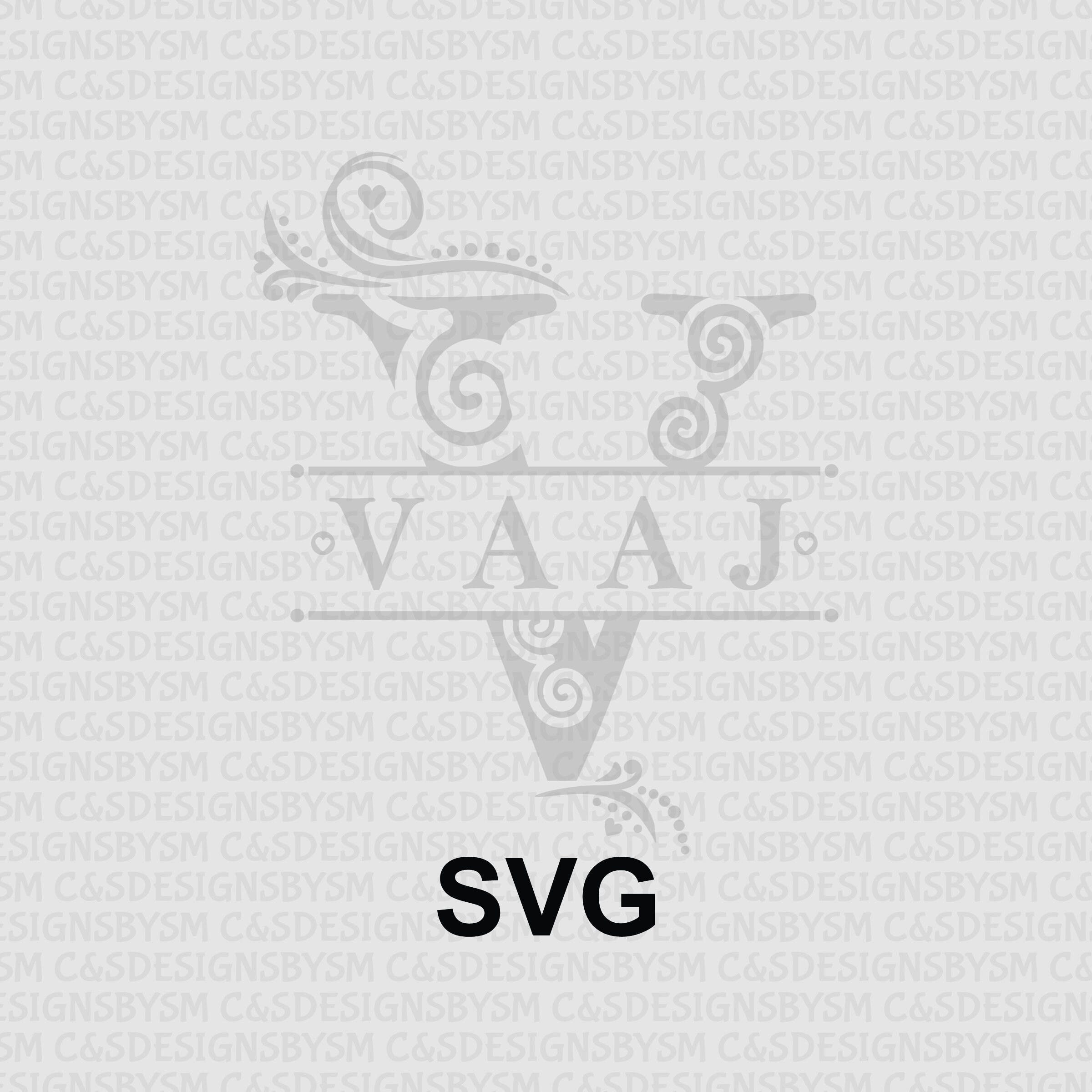 Hmong Vang/vaj/vaaj Clan Split Monogram SVG - Etsy