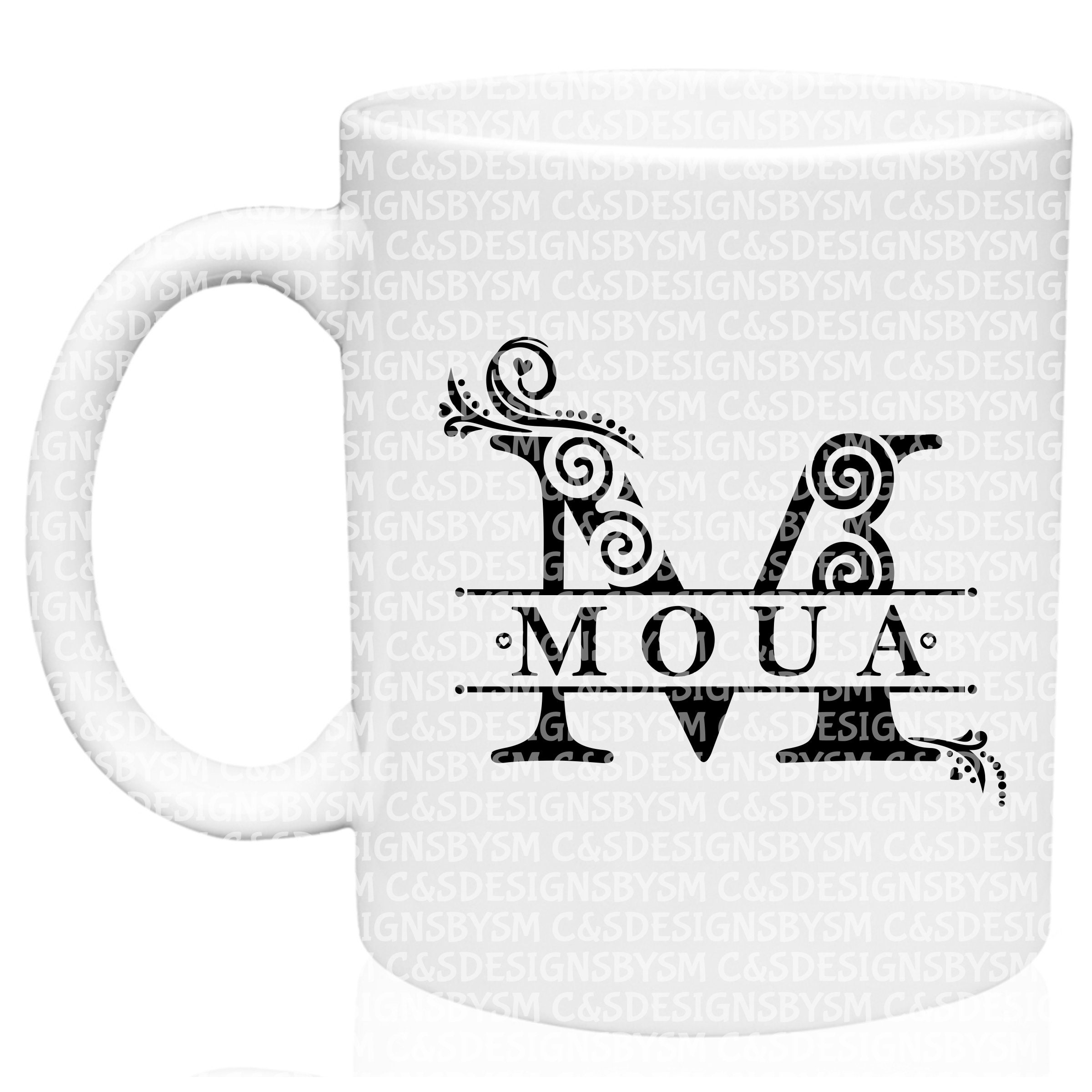 Hmong Moua/muas Clan Split Monogram SVG - Etsy