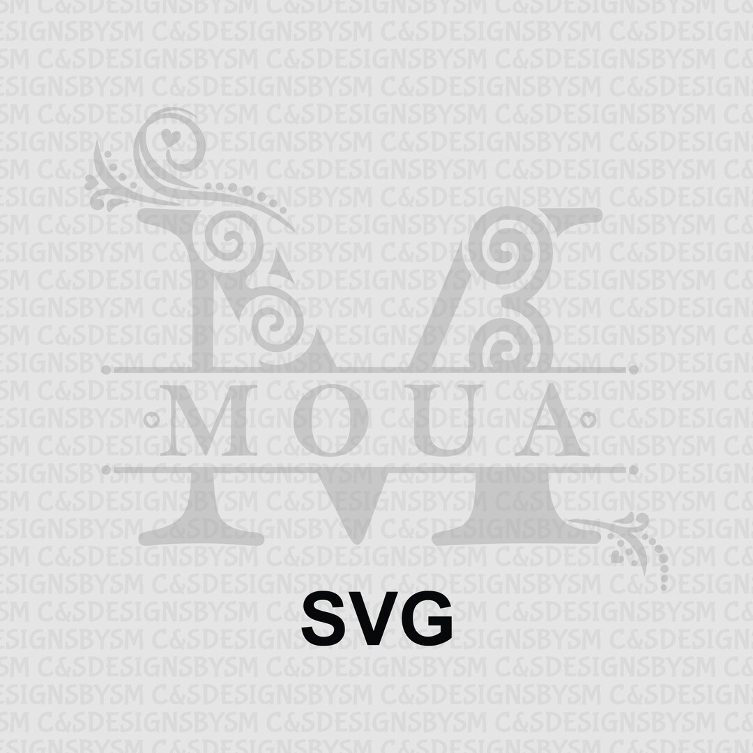 Hmong Moua/muas Clan Split Monogram SVG - Etsy