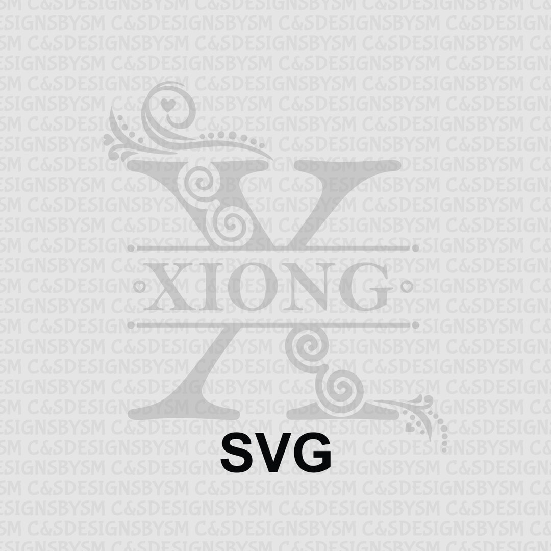 Hmong Xiong/xyooj Clan Split Monogram SVG - Etsy
