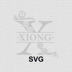 Hmong Xiong/xyooj Clan Split Monogram SVG - Etsy