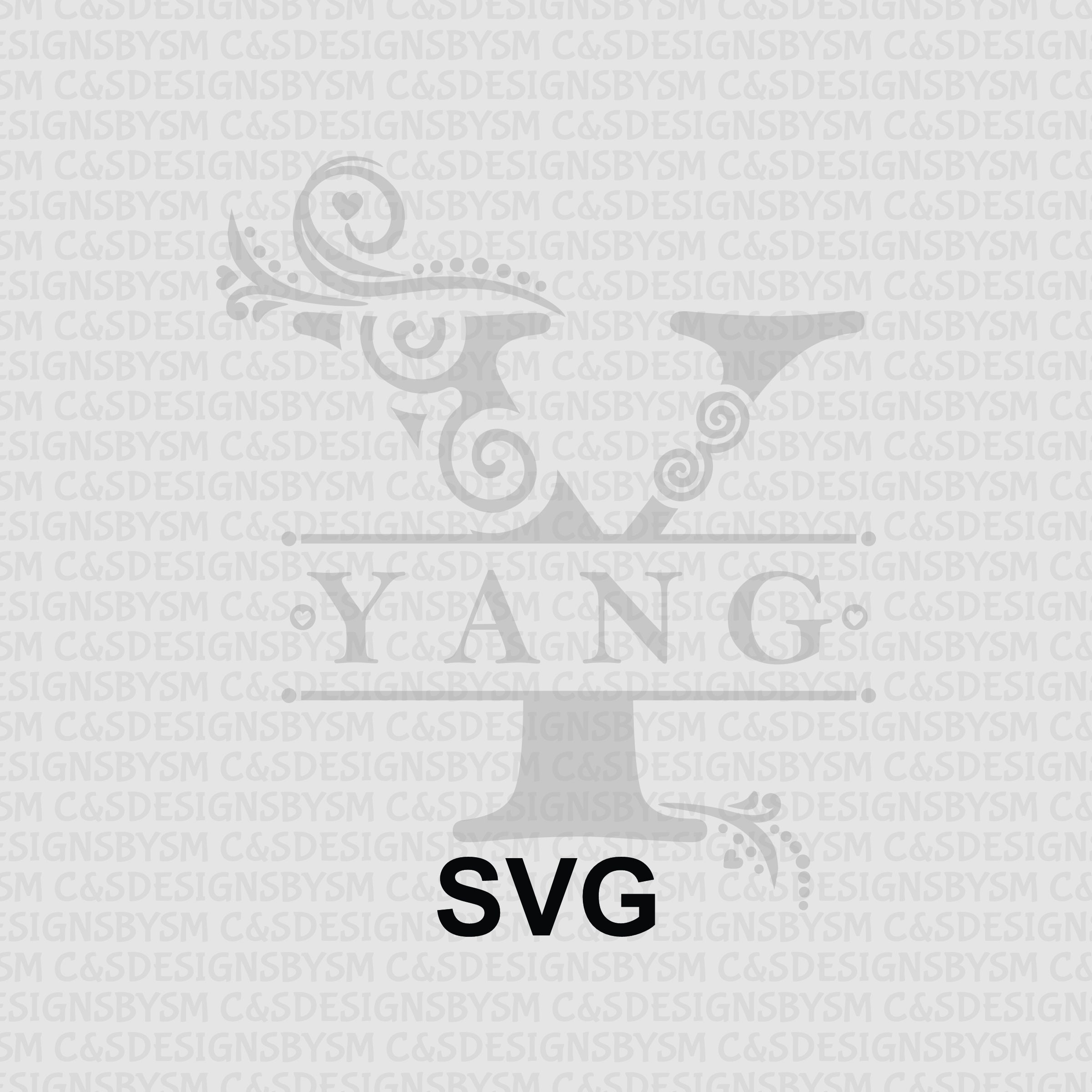 Hmong Yang/yaj/yaaj Clan Split Monogram SVG - Etsy