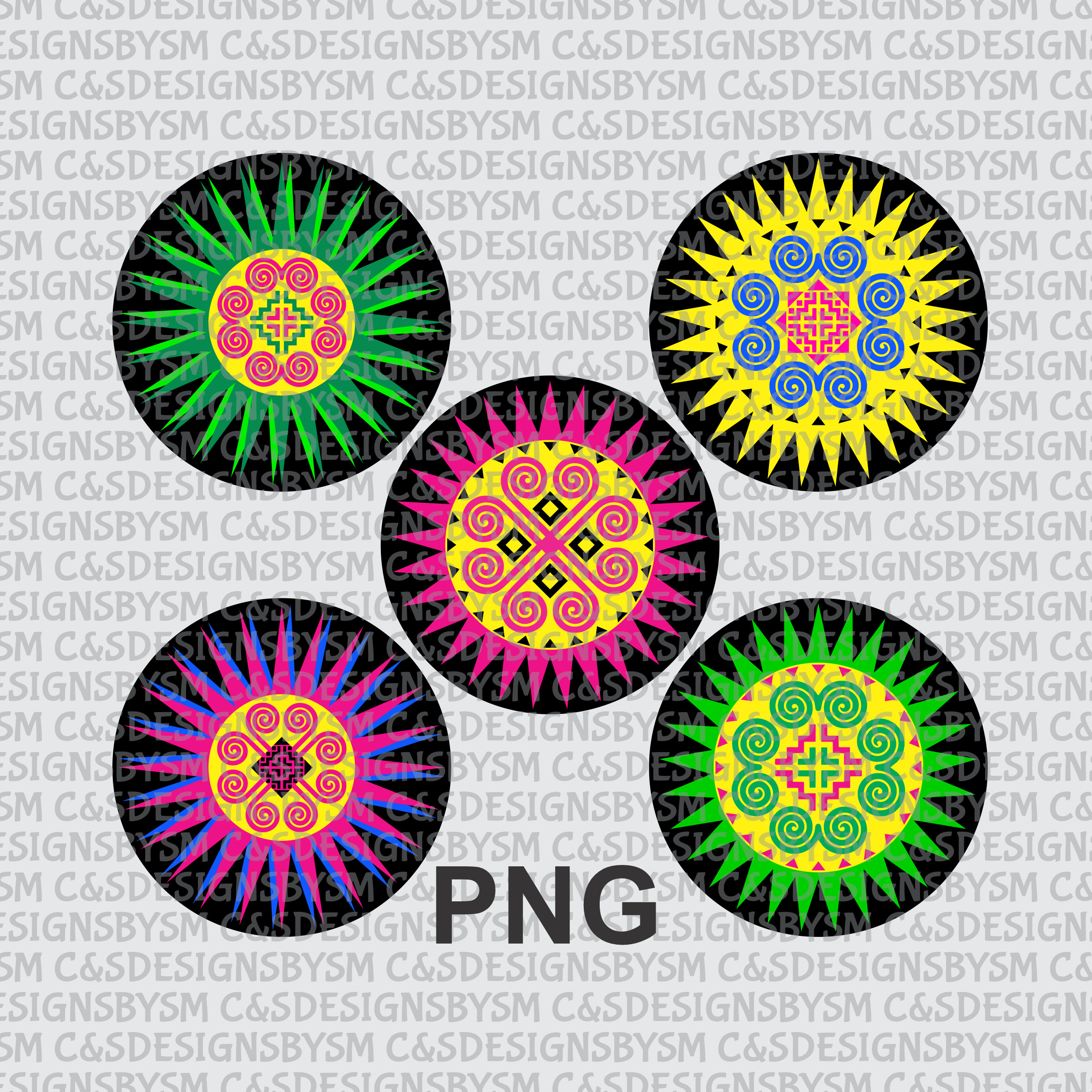 Hmong Patches PNG - Black - Etsy