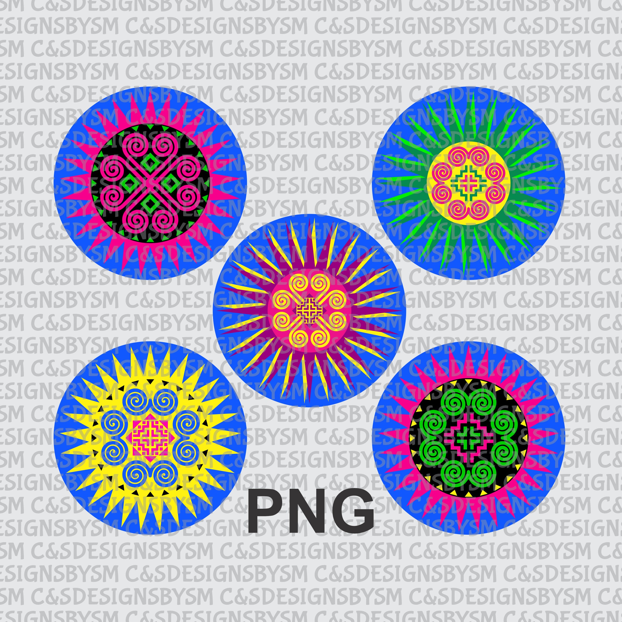 Hmong Patches PNG - Blue - Etsy