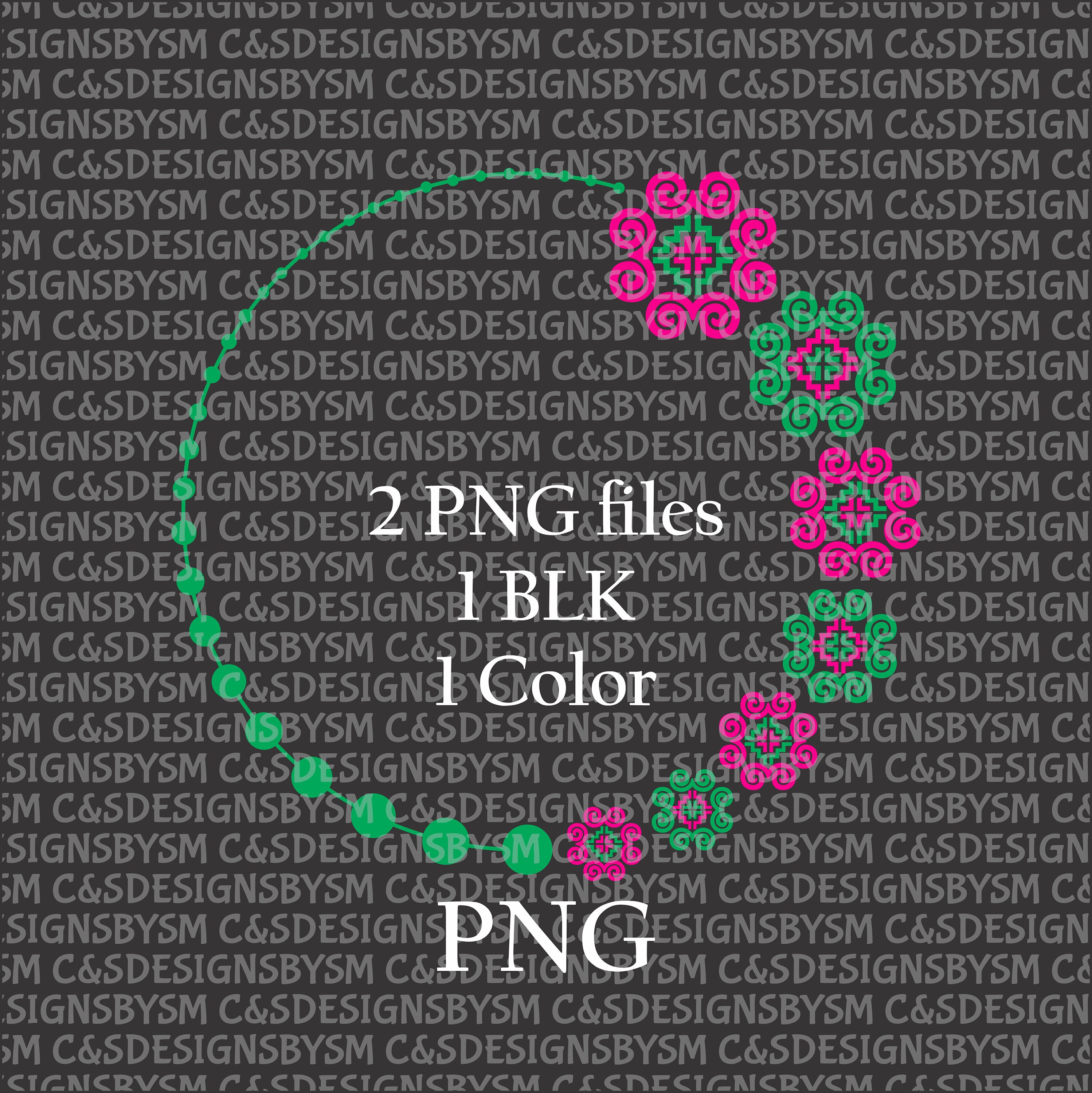 Hmong Inspired Circle Frame SVG PNG - CF3 - Etsy