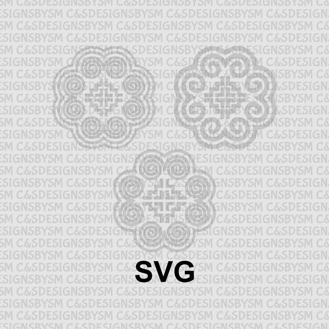 Hmong Motif - Elephant Foot Print Set - Set of 3 - Etsy