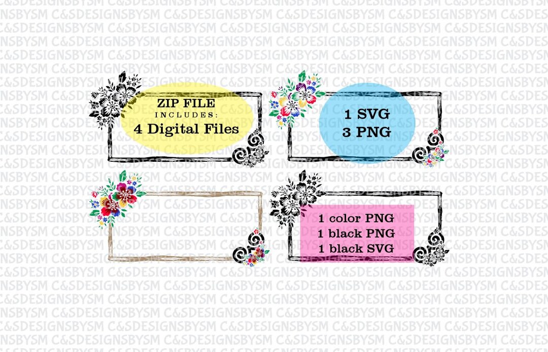 Lis Loos Inspired Rectangle Frames ZIP FILES RTLL1 - Etsy