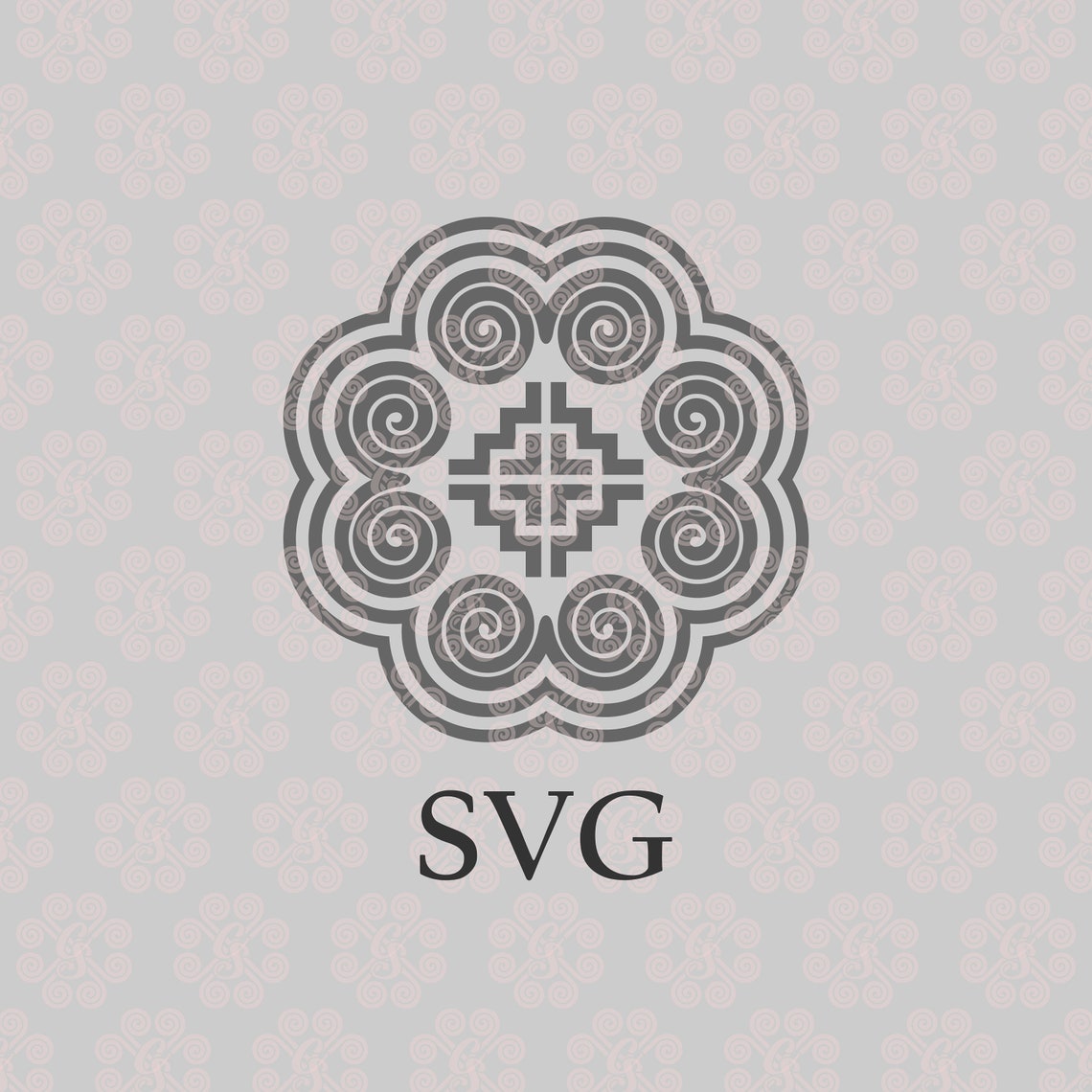 Hmong Motif Elephant Foot Print Set Set of 3 - Etsy