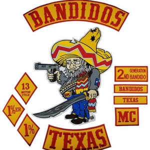 Bandidos Patches Biker Vest Iron-on Jacket - Etsy