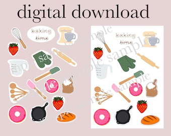 Vintage Kitchen Items Sticker Set Baking Stickers Pyrex - Etsy