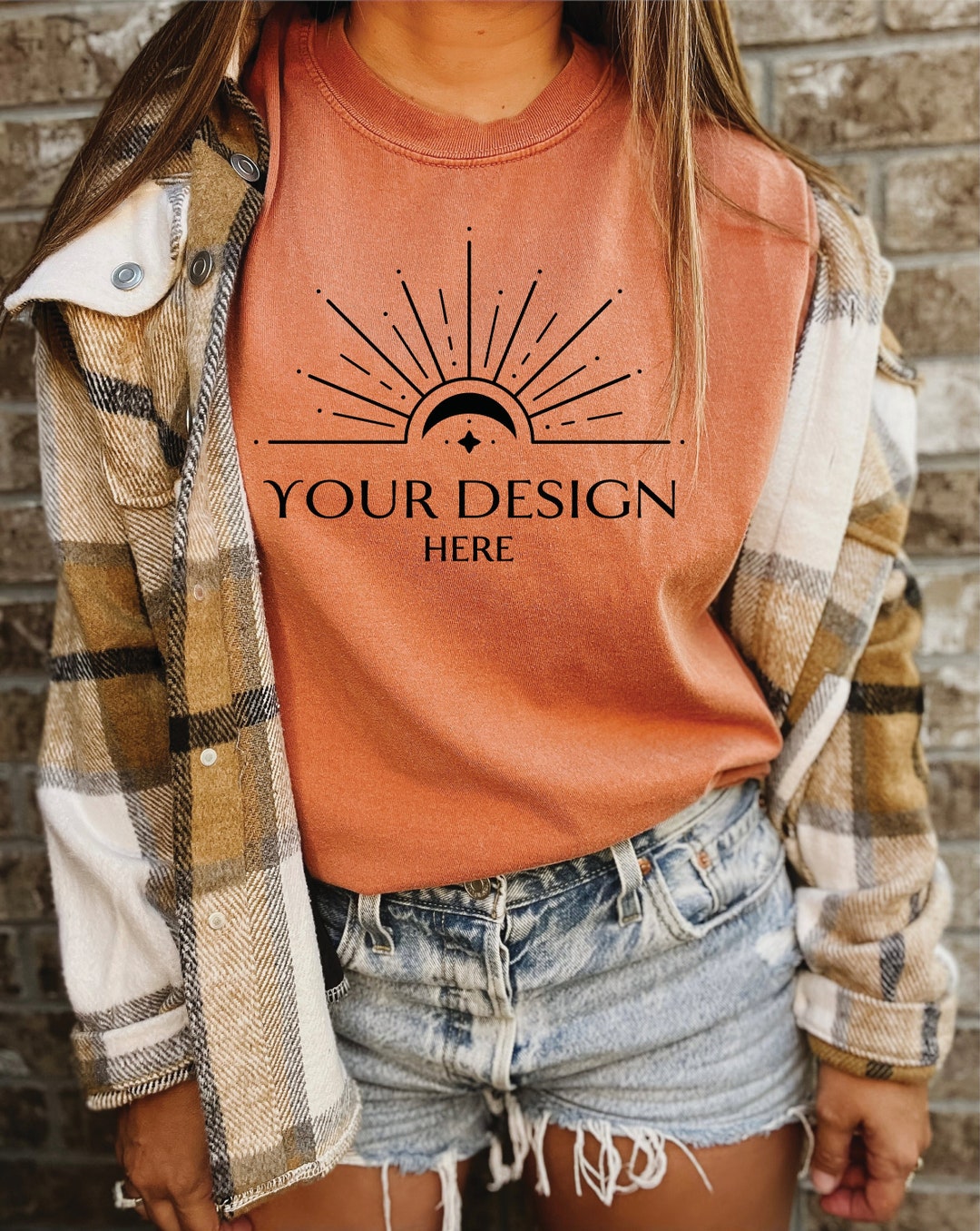 Comfort Colors 1717 Yam Shirt | Model Mockup | Oversized Tee | CC ...
