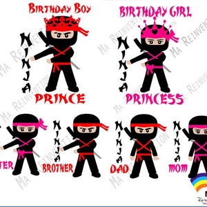 Pack of 6 Digital Images Svg, Studio3 and Png of Ninja Girl and Ninja ...