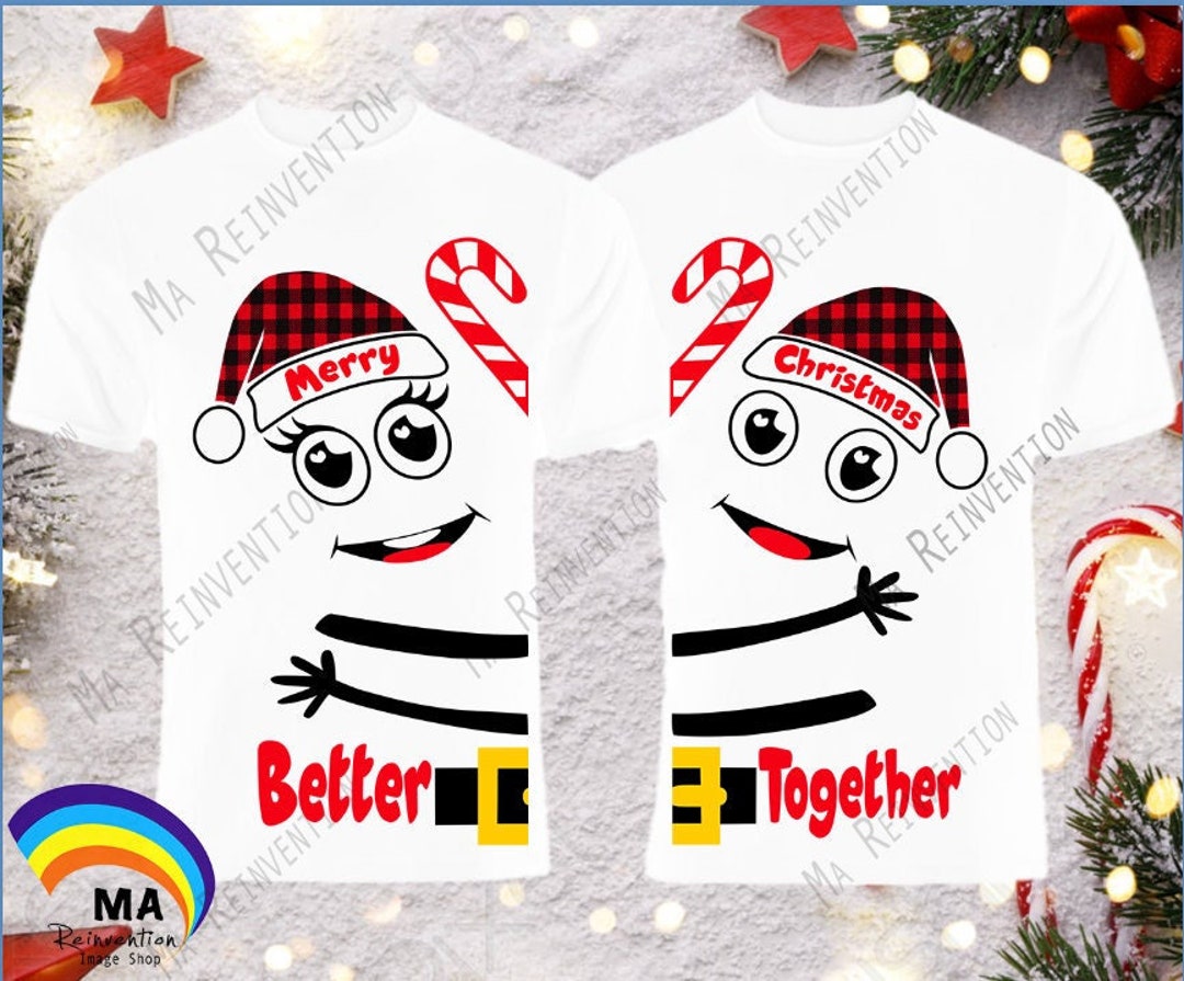 Pack of 2 Digital Image Svg, Studio3 and Png for Christmas Couple ...
