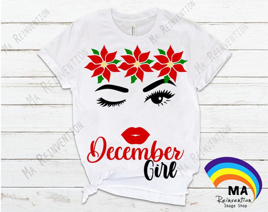 Digital Image .svg, .studio3 and .png of December Girl. Christmas Girl ...