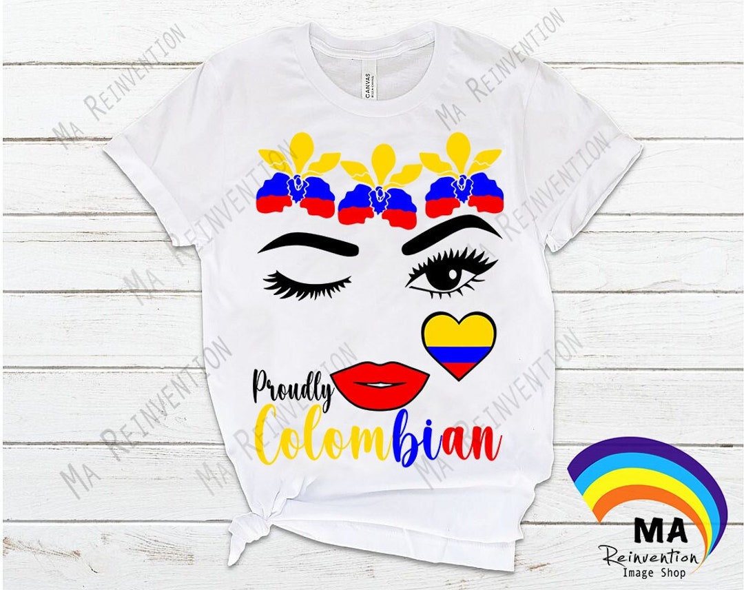 Colombian Woman Face SVG PNG STUDIO3: National Flower & Flag (digital ...