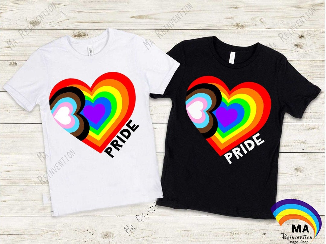 Progress Pride Flag Heart: LGBTQ Digital Image (SVG, PNG, Studio3) - Etsy